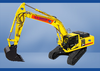 Large Digger Hire | H. E. Services | 14 tonne to 49 tonne.